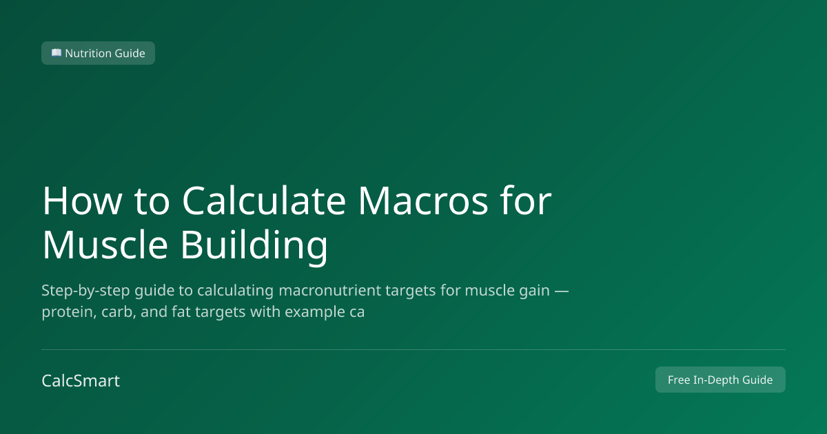 How to Calculate Macros for Muscle Building