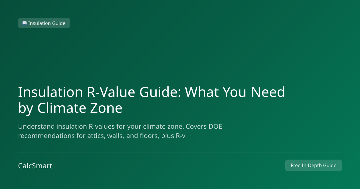 Insulation R-Value Guide: What You Need by Climate Zone